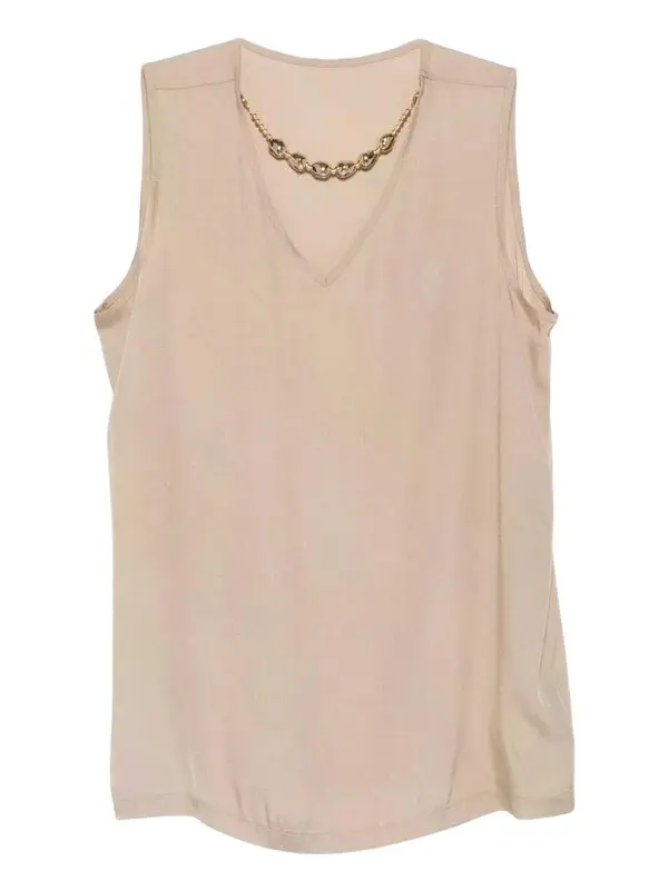 Fabiana Filippi V-neck Sleeveless Top - Neutrals