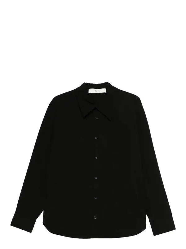 Séfr Point-collar Shirt - Black
