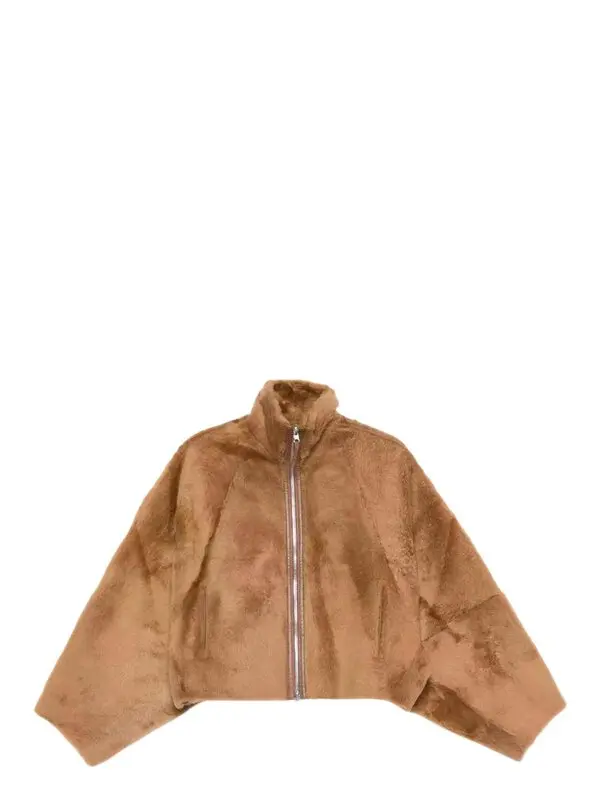 UTZON Zip-up Shearling Jacket - Brown