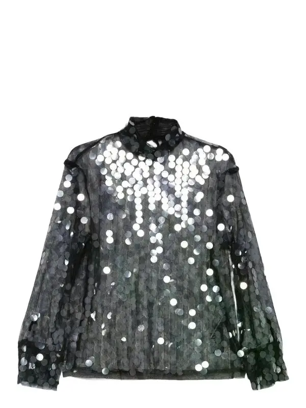 SEMICOUTURE Sequin-embellished Blouse - Black