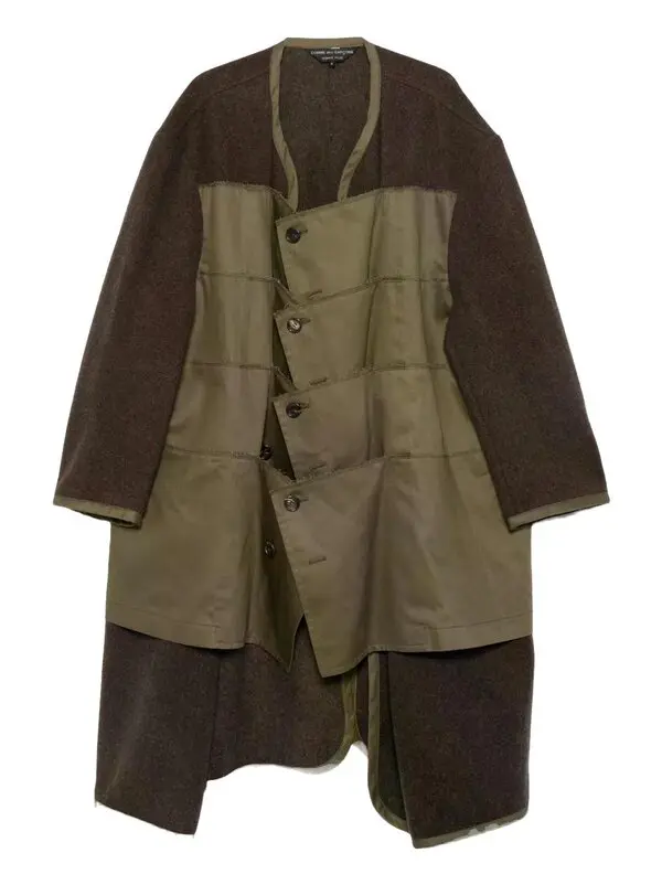 Comme Des Garçons Panelled Coat - Green