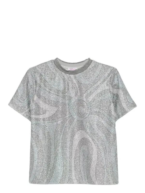 Emilio Pucci Abstract-pattern T-shirt - Silver