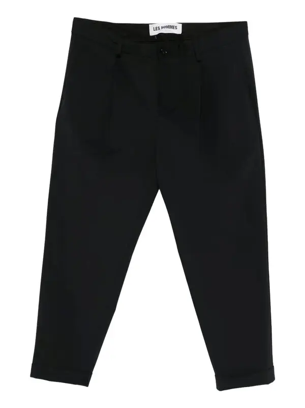LES HOMMES Logo-plaque Trousers - Black