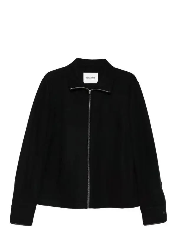 JIL SANDER Zip-fastening Wool Jacket - Black