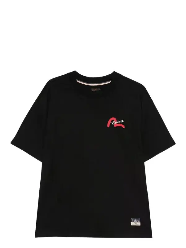 EVISU Logo-print T-shirt - Black