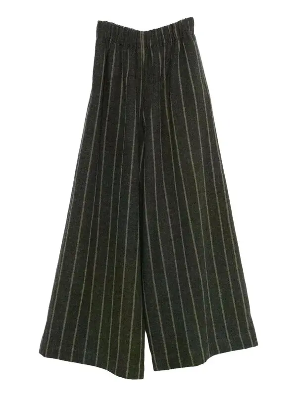 UMA WANG Striped Wide Leg Trousers - Grey