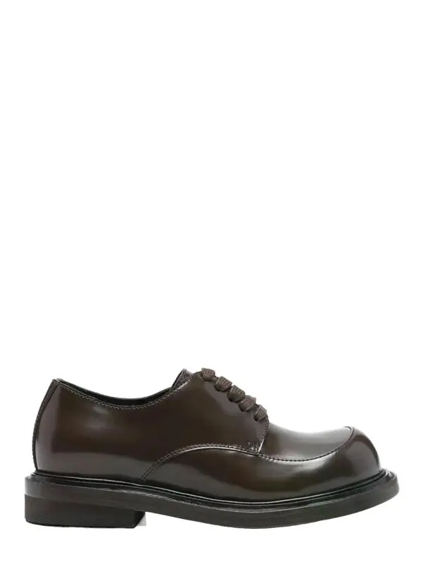 Moschino Leather Derby Shoes - Brown
