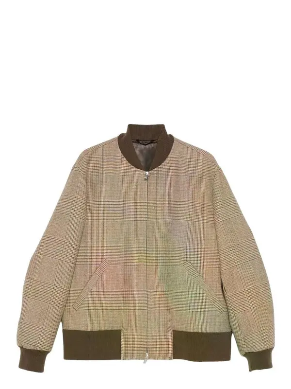 LARDINI Virgin Wool Bomber Jacket - Brown