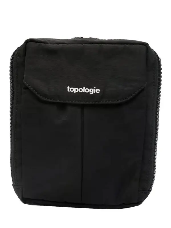 TOPOLOGIE Utility Sacoche Clutch Bag With Zip Pocket - Black