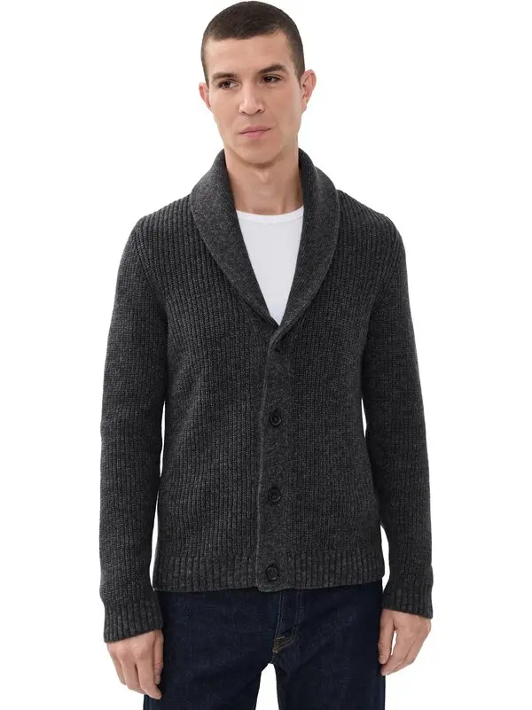 Marine Layer Inverness Sweater Cardigan - Charcoal