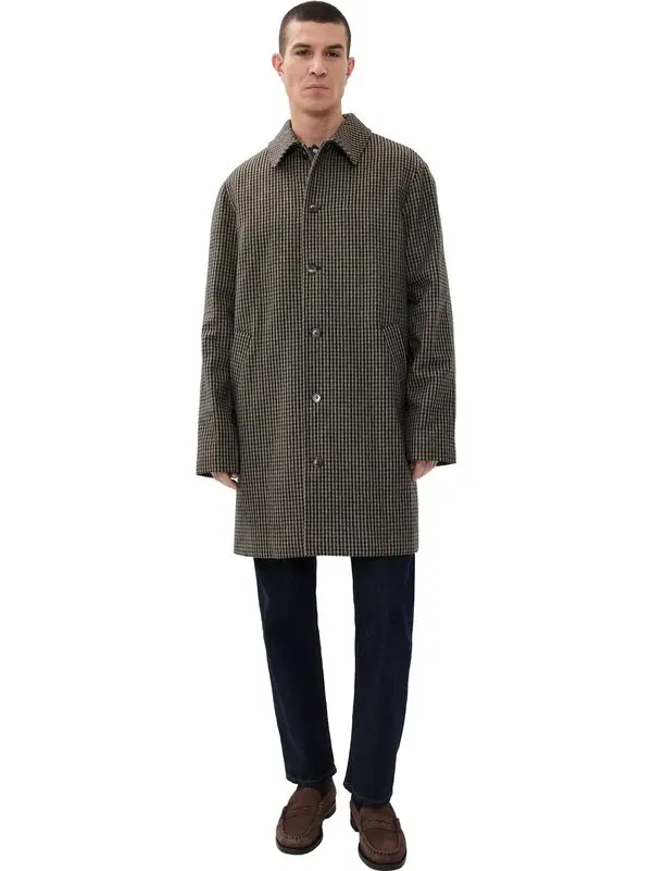 A.p.c. Mac Paul Overcoat - Caa Brown
