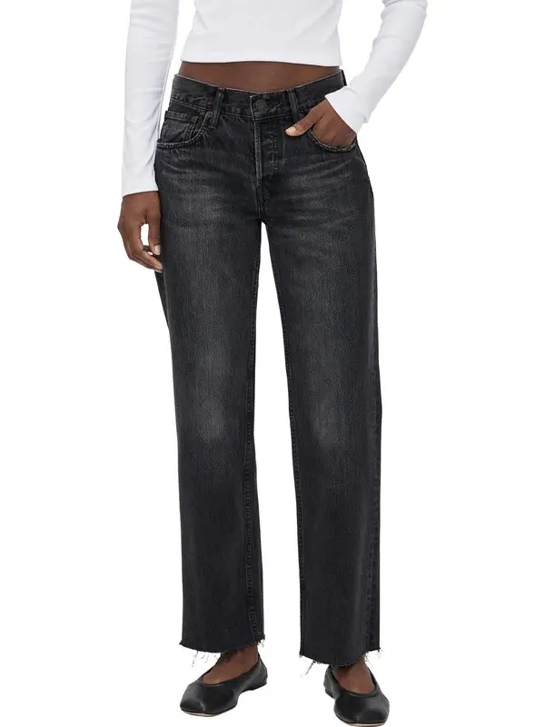 Moussy Vintage Mv Glencoe Straight Jeans - Black