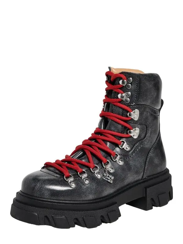 GANNI Cleated Vintage Mountain Boots - Ebony