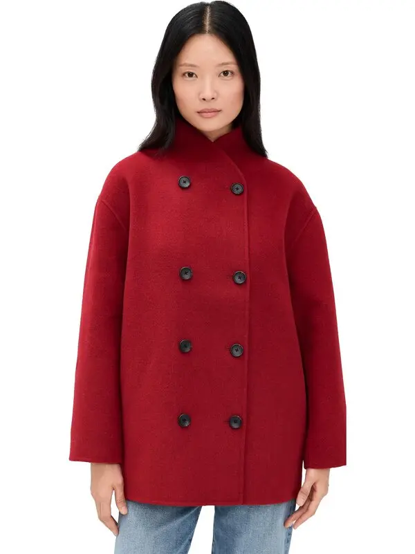 ALEX MILL Sophia Wool Coat - Red
