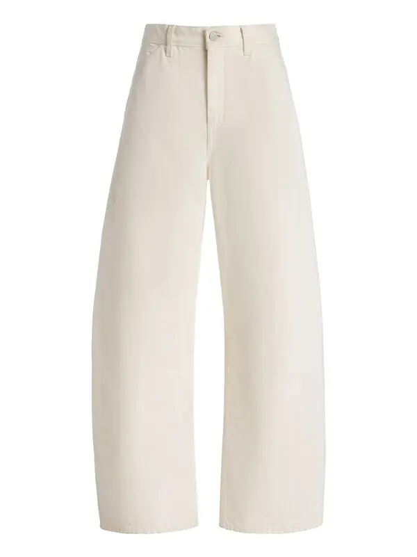 NILI LOTAN Tribeca Stretch Barrel-leg Jeans - Ivory