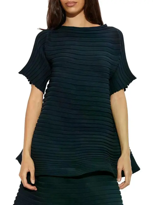 Issey Miyake Pleated Blouse - Blue