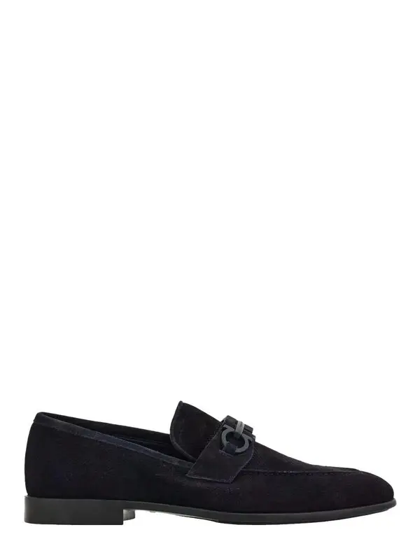 FERRAGAMO Gancini-buckle Loafers - Blue