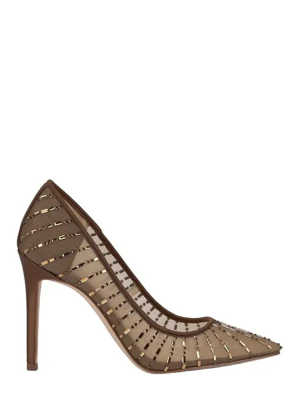 Vince Camuto Piviano Pointed Toe Embellished Pump - Toasted Pecan