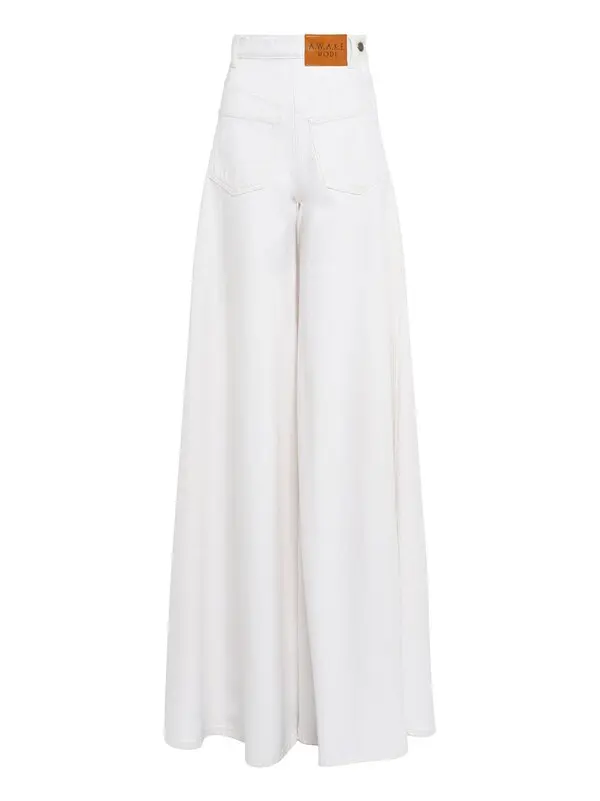 A.W.A.K.E. Mode Mirror Rigid High-rise Super-wide Jeans - White