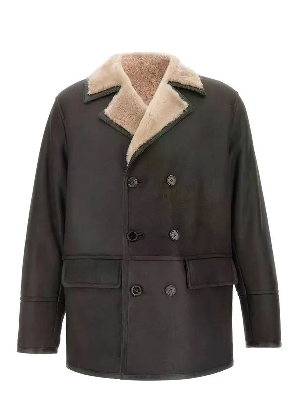 BOSS L-mabano Fur-collar Jacket - Brown