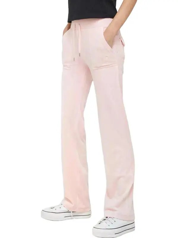 Juicy Couture Drawstring Patch-pocket Trousers - Pink