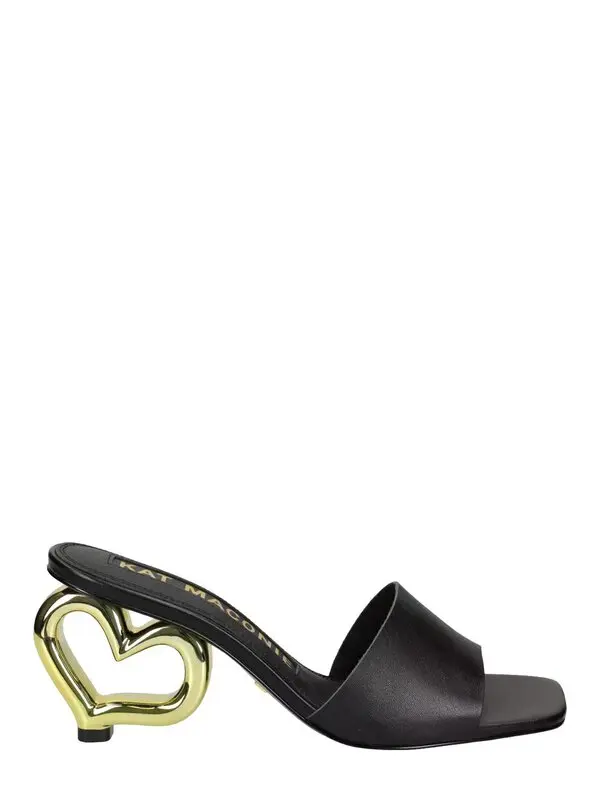 KAT MACONIE 75mm Chichi Heart-heel Sandals - Black