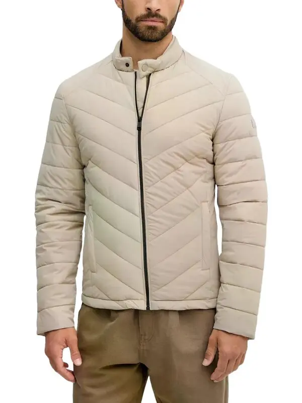 Guess Zip-fastening Padded Jacket - Neutrals