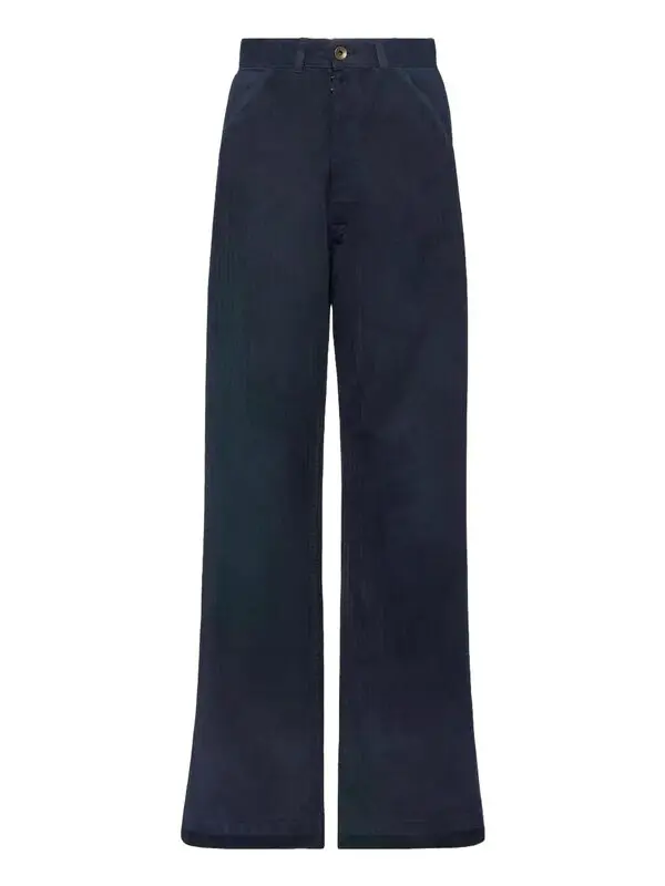 MAISON MARGIELA Button-fastening Corduroy Trousers - Blue