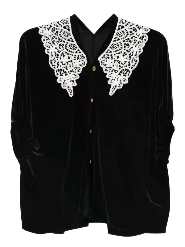 Junya Watanabe Lace Collar Shirt - Black