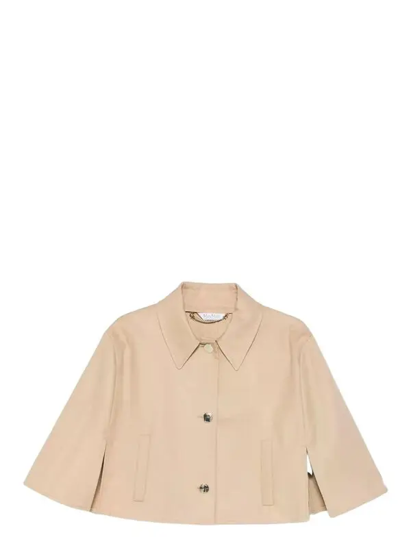 Max Mara Button-down Cape Jacket - Neutrals