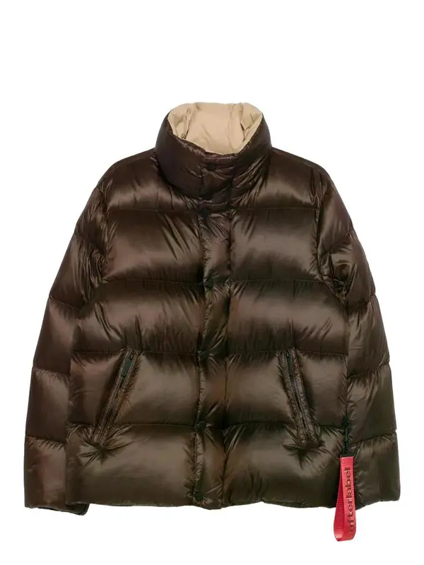 AFTER/LABEL High-neck Quilted Jacket - Brown