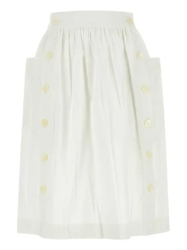 Prada Gabardine Skirt - White