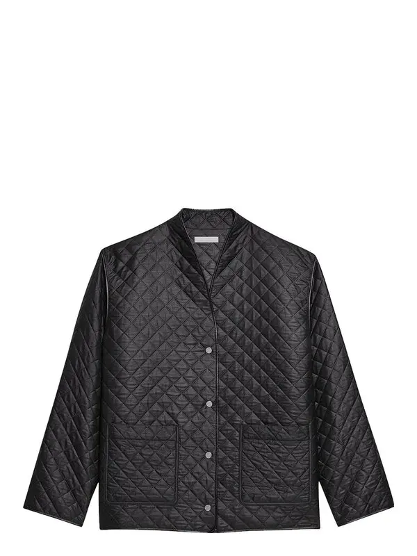 Helmut Lang Quilted V-neck Padded Jacket - Black