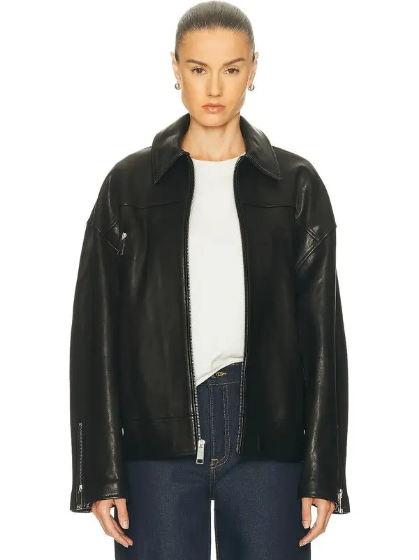 GRLFRND Alek Leather Moto - Black
