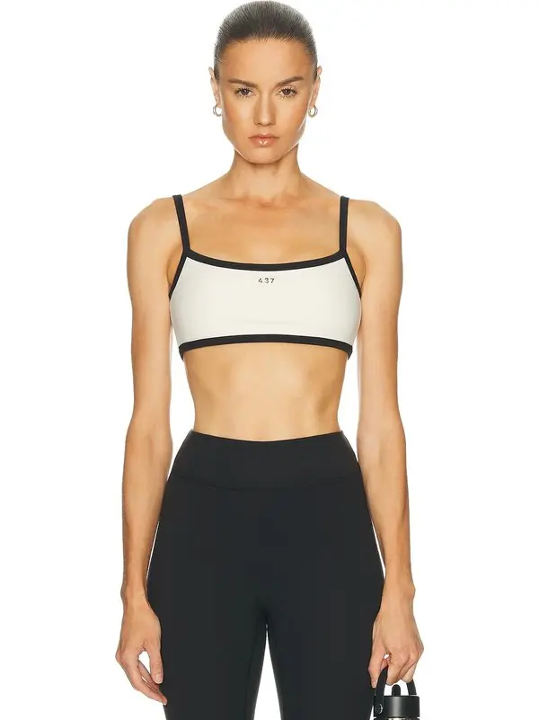 437 The Micro Bra In Navy - Cream & Black