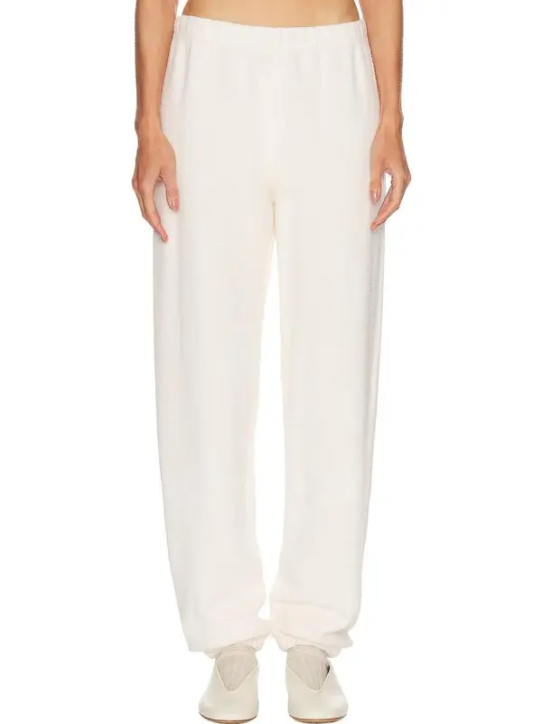 Eterne Classic Reverse French Terry Sweatpant - Cream