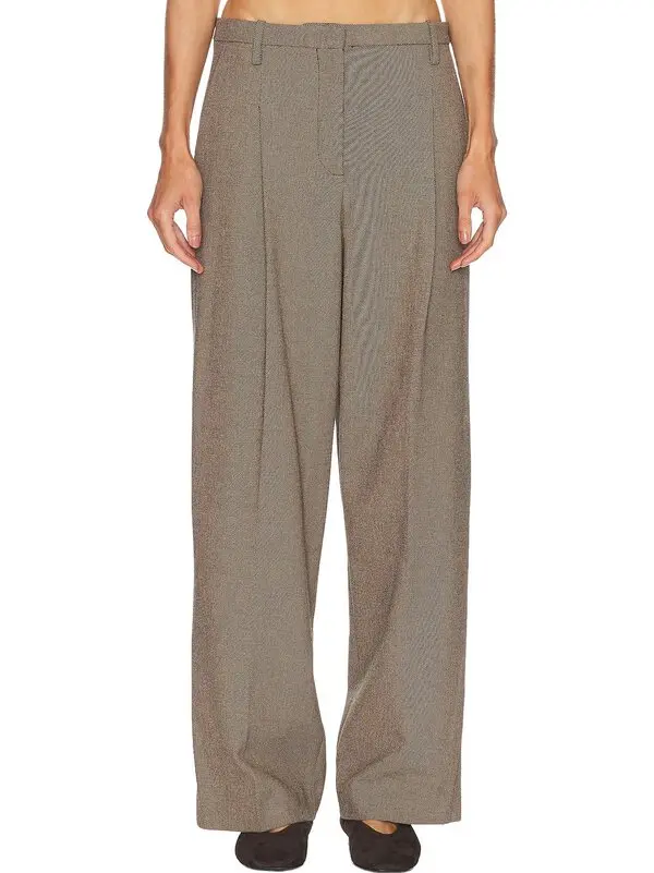 BY MALENE BIRGER Elsa Trouser - Mixed Weave Beige