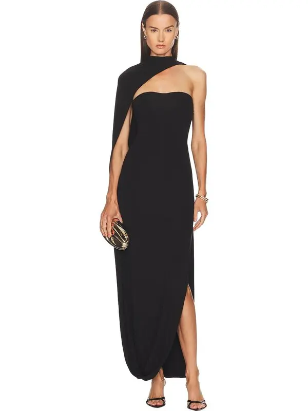 Cult Gaia Corsica Draped Dress - Black