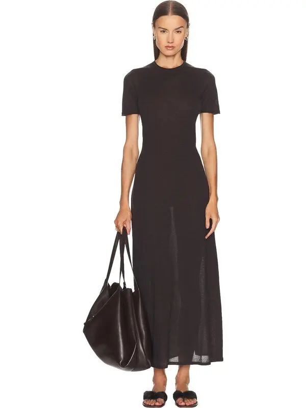 FERRAGAMO Sheer Maxi Dress - Dark Expresso