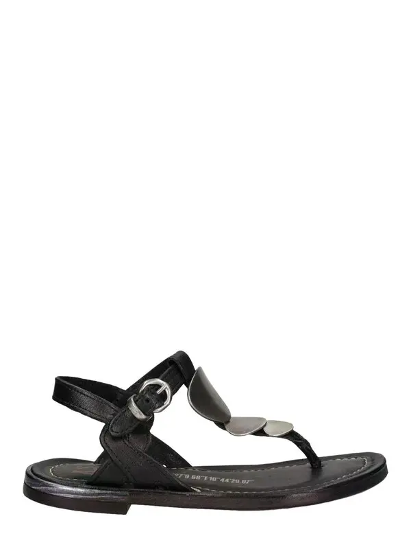 A.S.98 T-bar Leather Sandals - Black