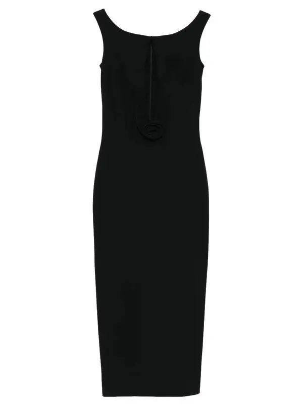 Magda Butrym Rosette Detail Maxi Dress - Black