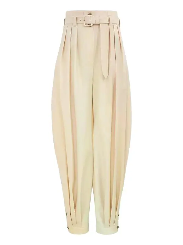 Zimmermann Belted Pleated Pants - Neutrals