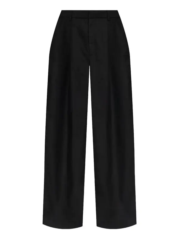 GESTUZ Pleated Wide Leg Pants - Black
