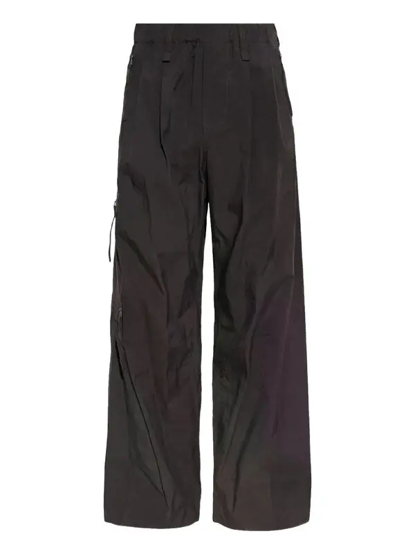 Issey Miyake Zip-detail Wide Leg Pants - Black