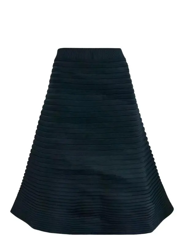 Issey Miyake Pleated A-line Skirt - Blue