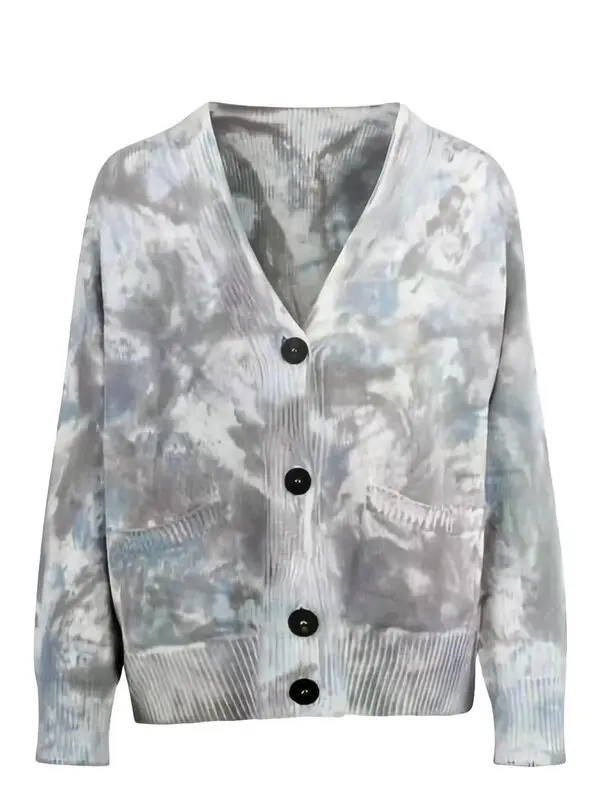 PLOUMANACH Tie-dye Pocket Cardigan - Grey