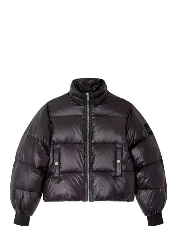 GANNI Zipped Puffer Jacket - Black