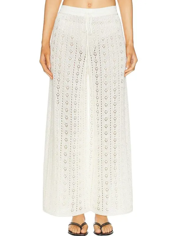 Calle Del Mar Eyelet Pant - Natural