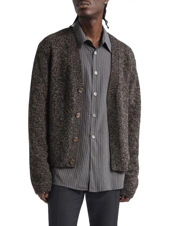 Our Legacy Academy Mouliné Superfine Wool Cardigan - Bear Twist Mouline Wool