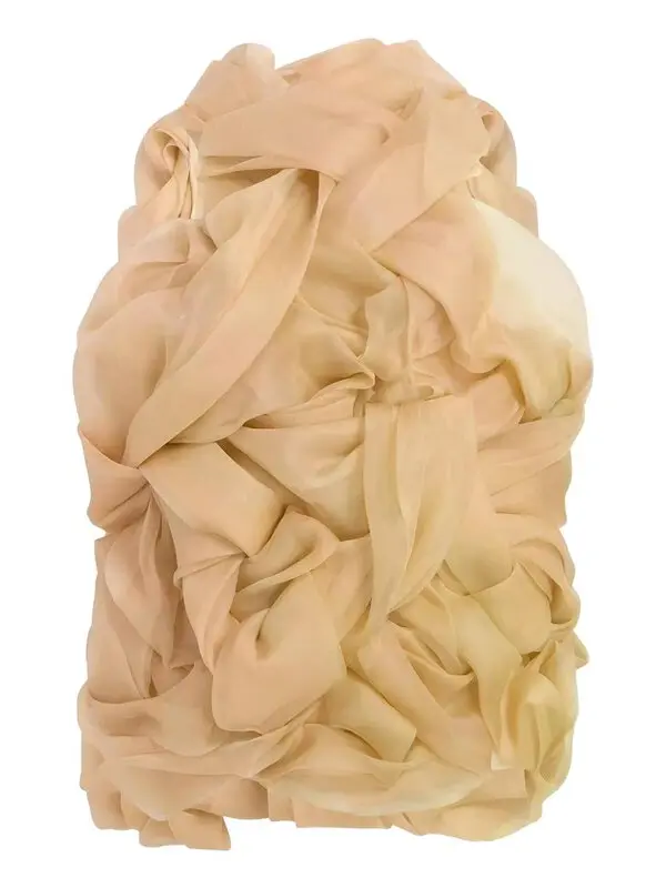Khaite Welles Ruffled Top - Neutrals